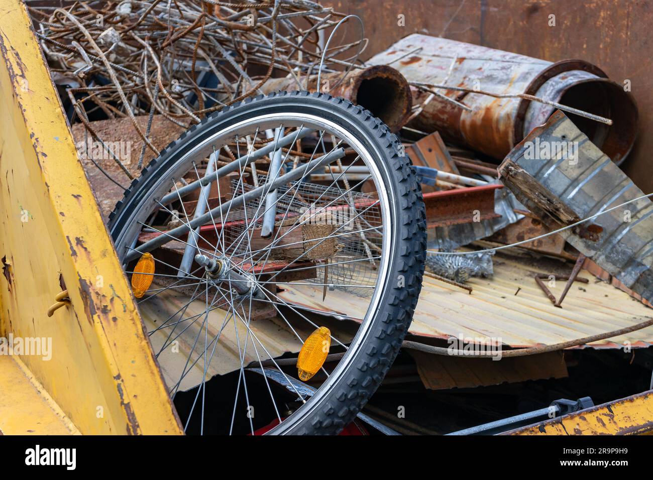 Container with scrap iron for recycling Stock Photo - Alamy