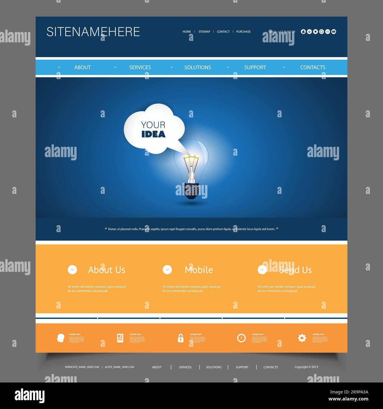 Innovation, Ideas - Global Business, Technology - Website Template ...