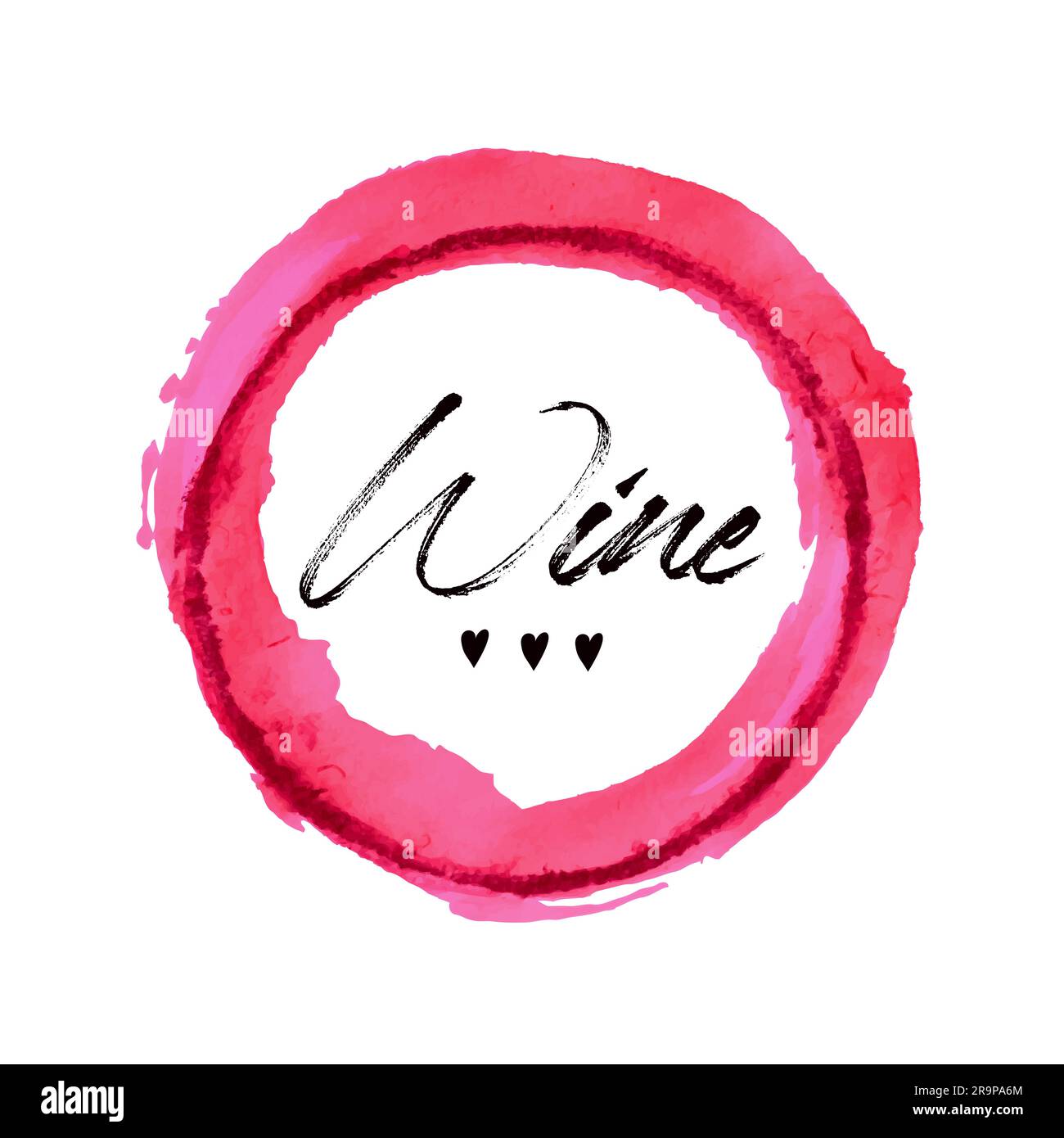 Vector illustration of wine stain isolated on white background ...