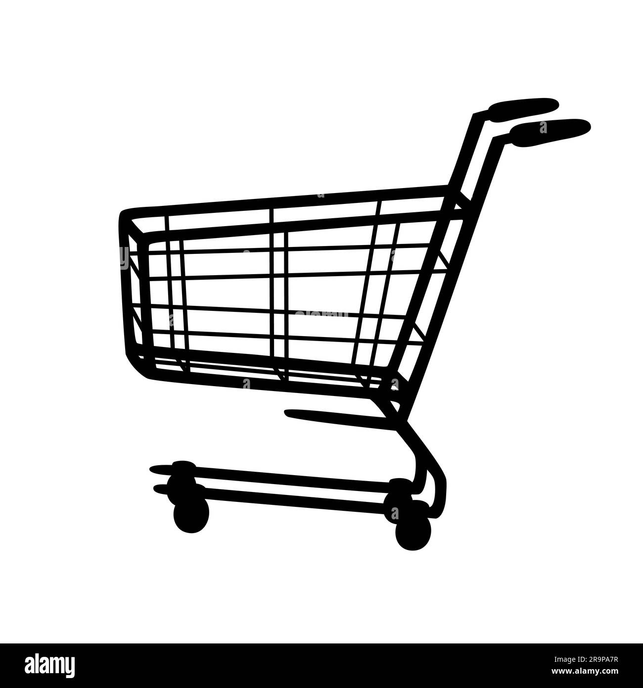 Grocery Shopping Clipart Black And White