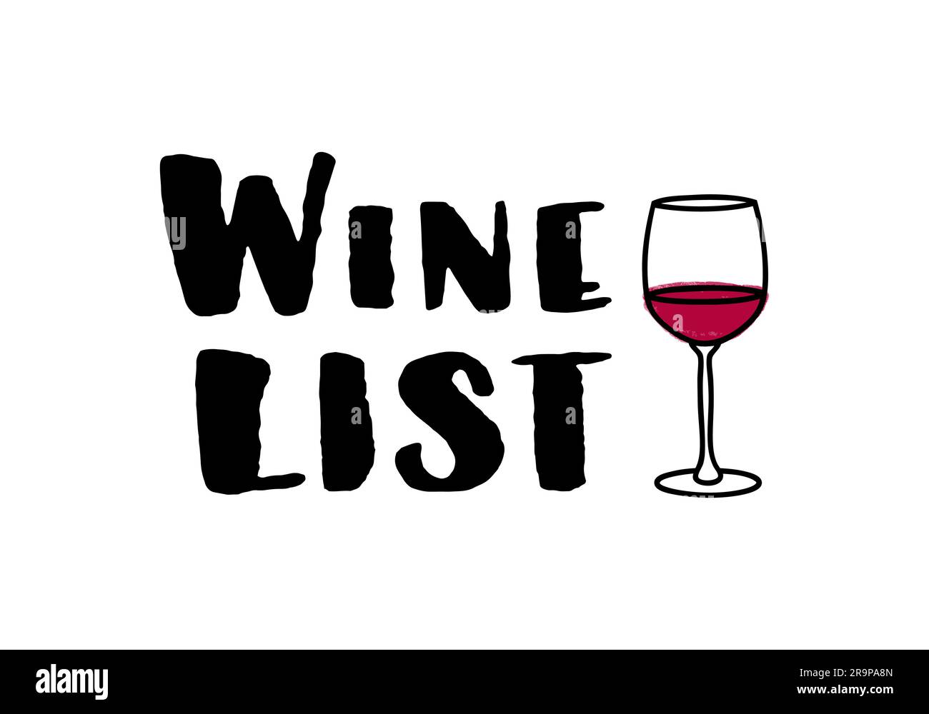 Vector illustration of glass of sweet or dry red Wine. Icon, emblem ...