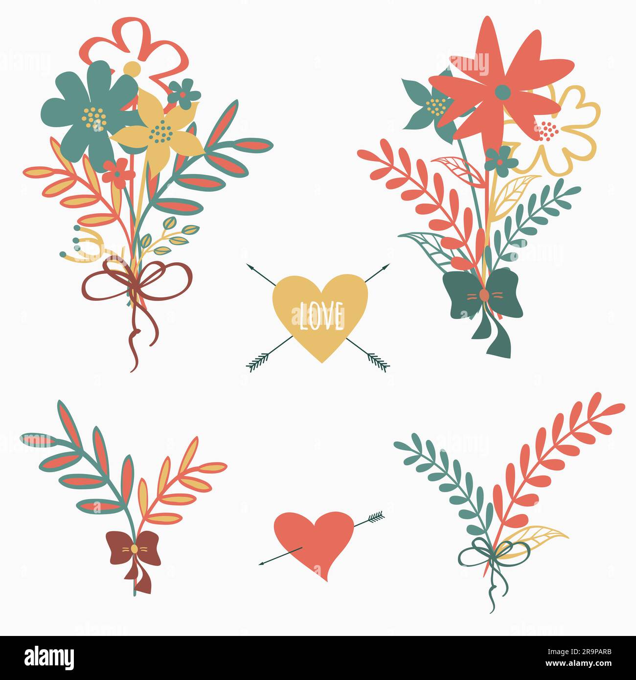 Bouquets vector vectors hi-res stock photography and images - Alamy