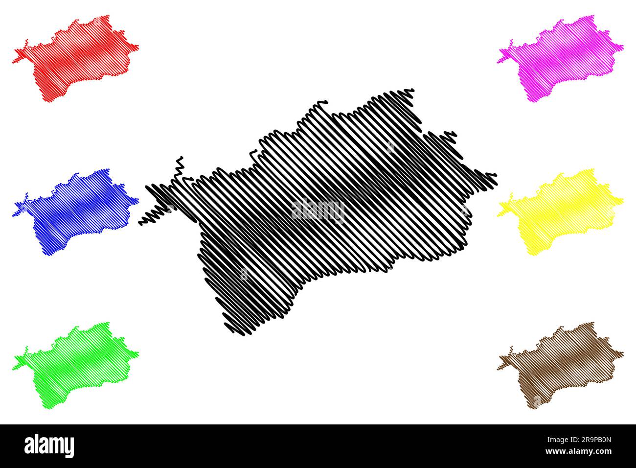 East devon silhouette map hi-res stock photography and images - Alamy