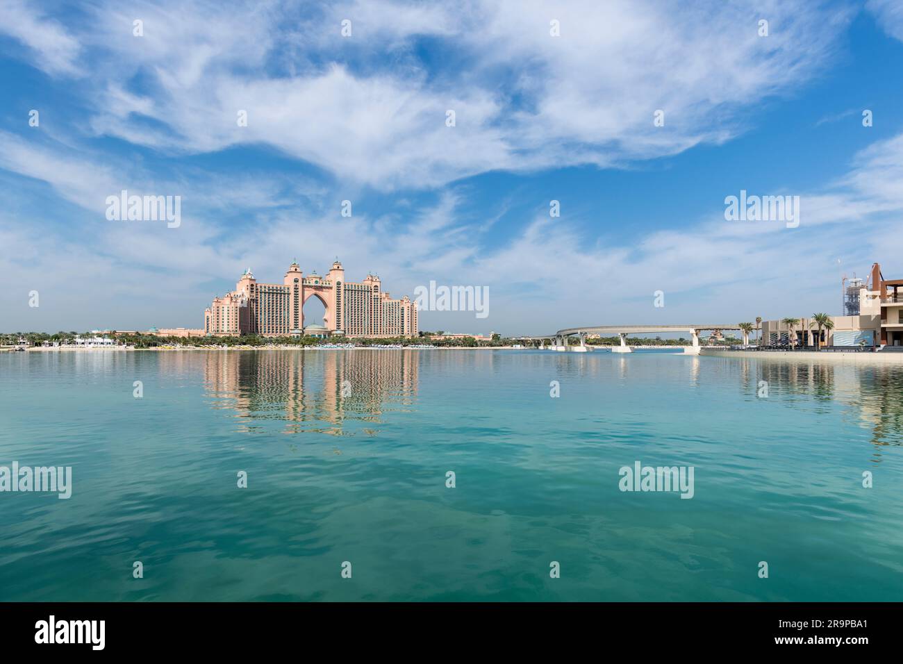 Dubai, United Arab Emirates, January 3rd, 2019. Blue sky with few ...