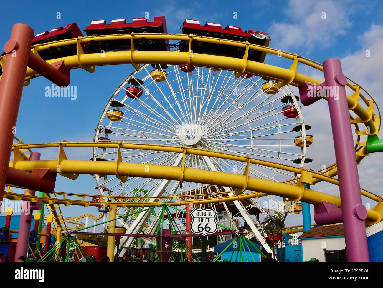 Santa Monica West Coaster roller coaster opened 25 May 1996 and Pacific ...