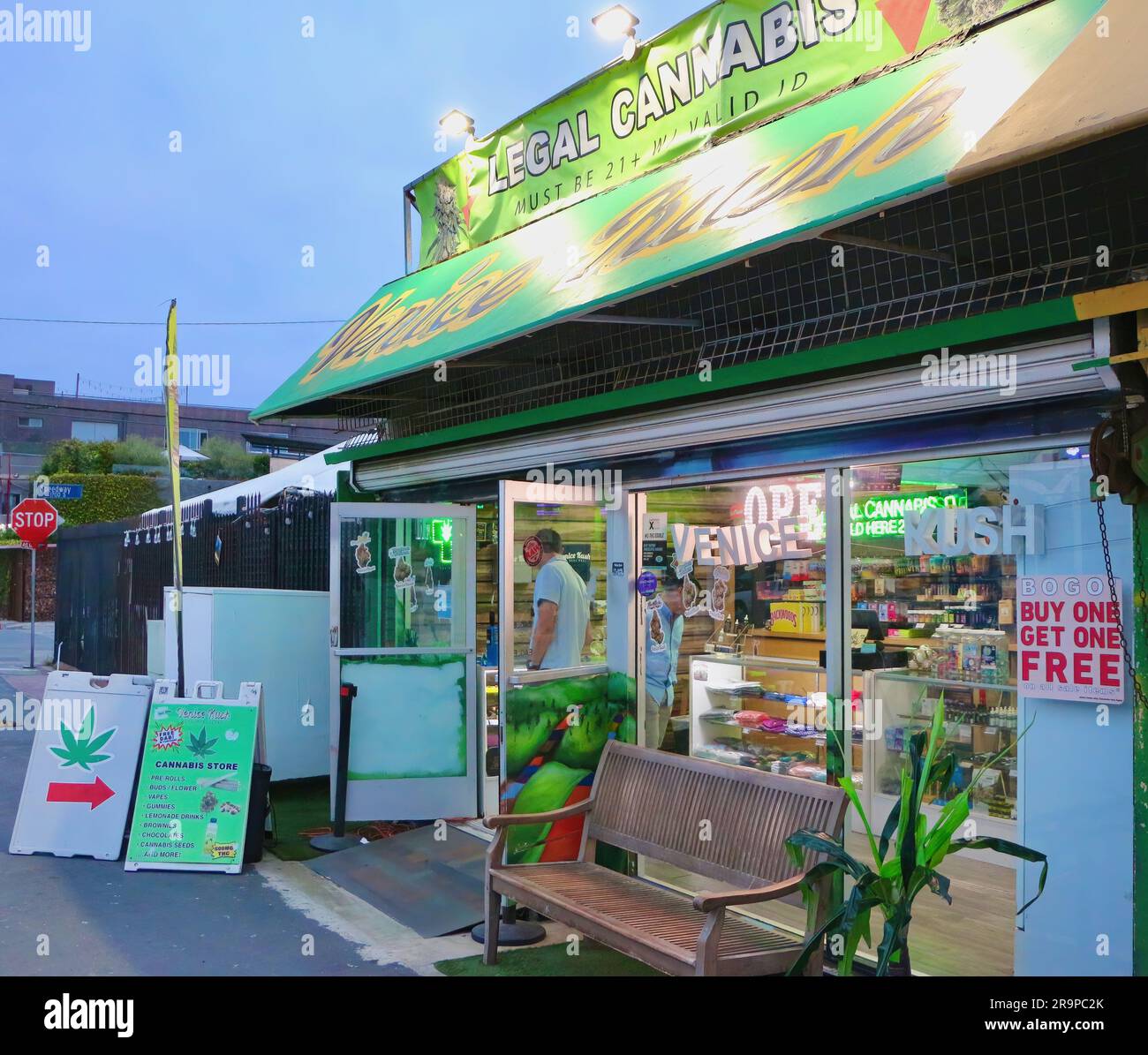 Venice Kush legal cannabis shop 1701 Ocean Front Walk Venice Beach Los Angeles California USA ...