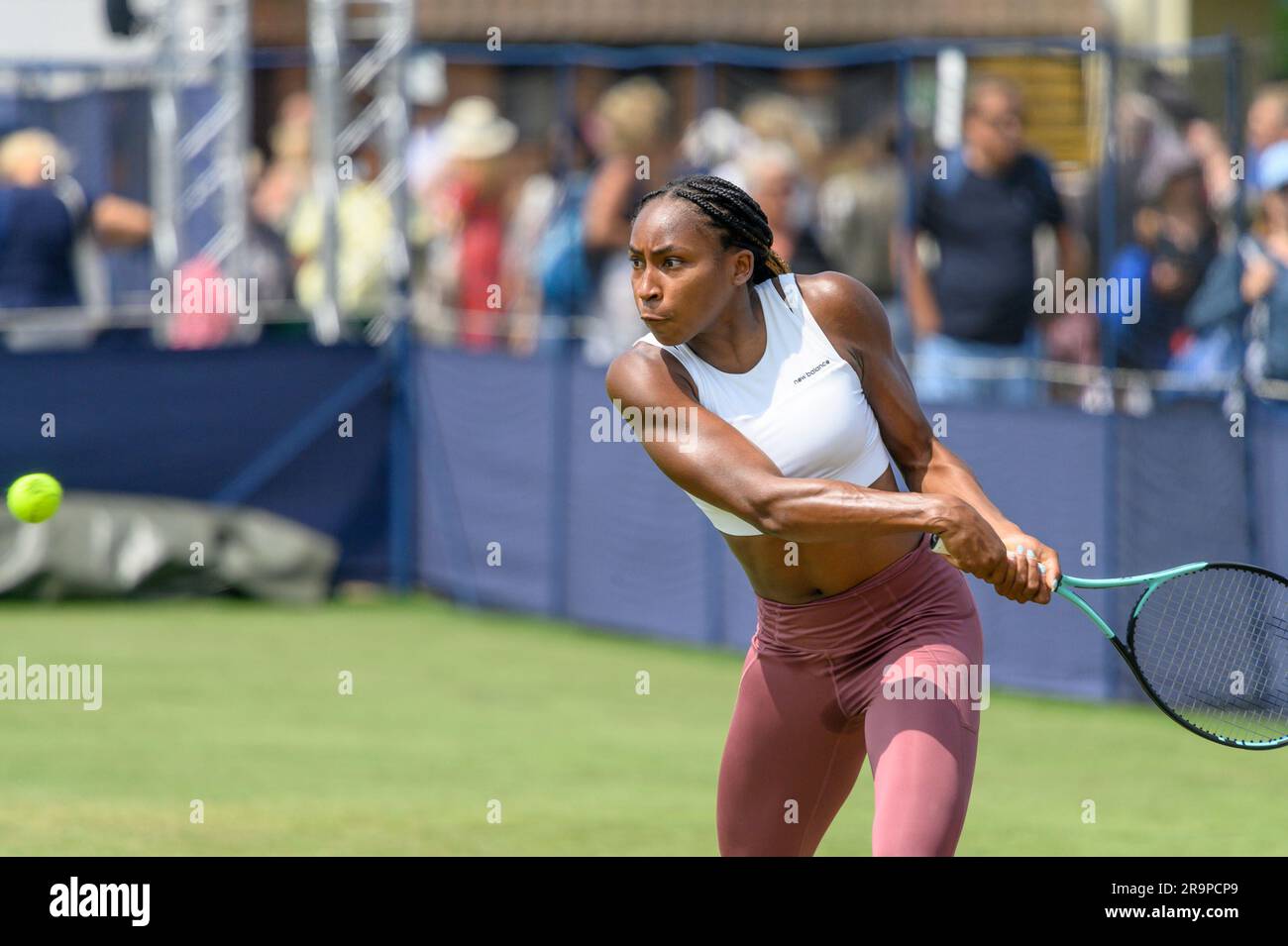 Coco Gauff (Cori Dionne Gauff - USA) on the practice courts before ...