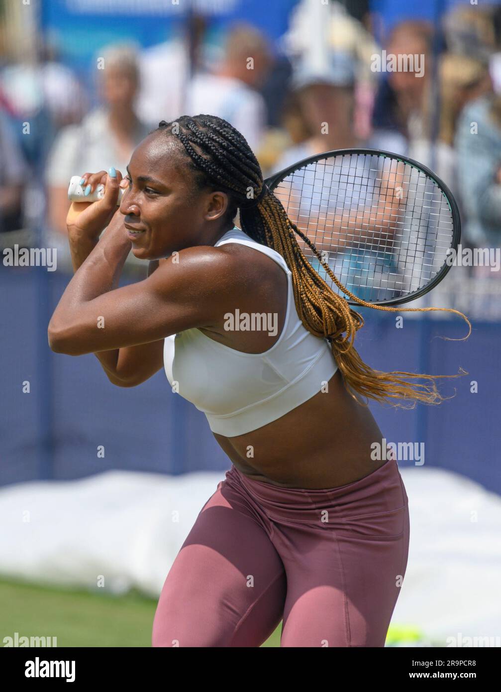 Coco Gauff (Cori Dionne Gauff - USA) on the practice courts before ...