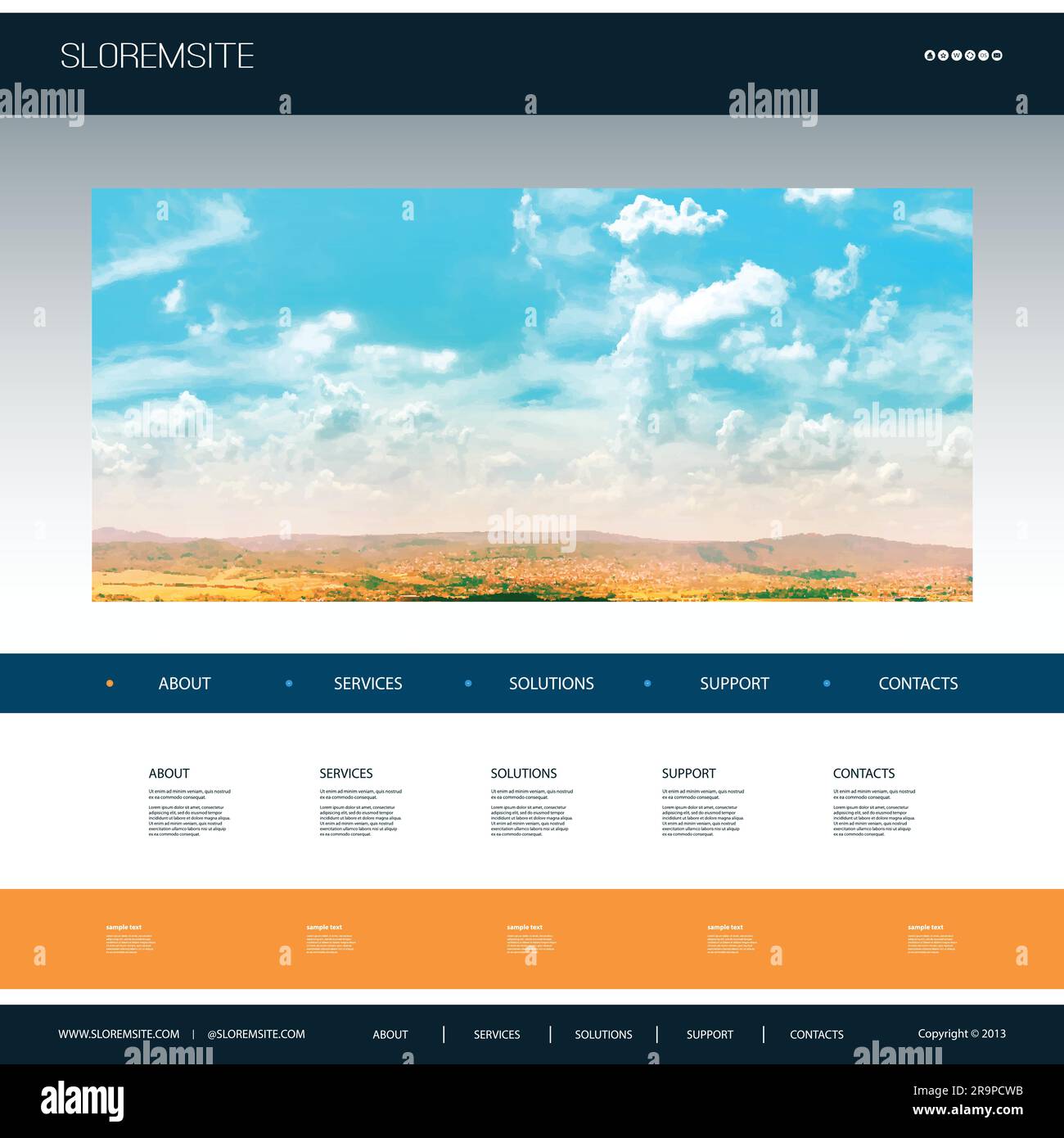 Web Site Design Template for Your Business with Natural Image ...
