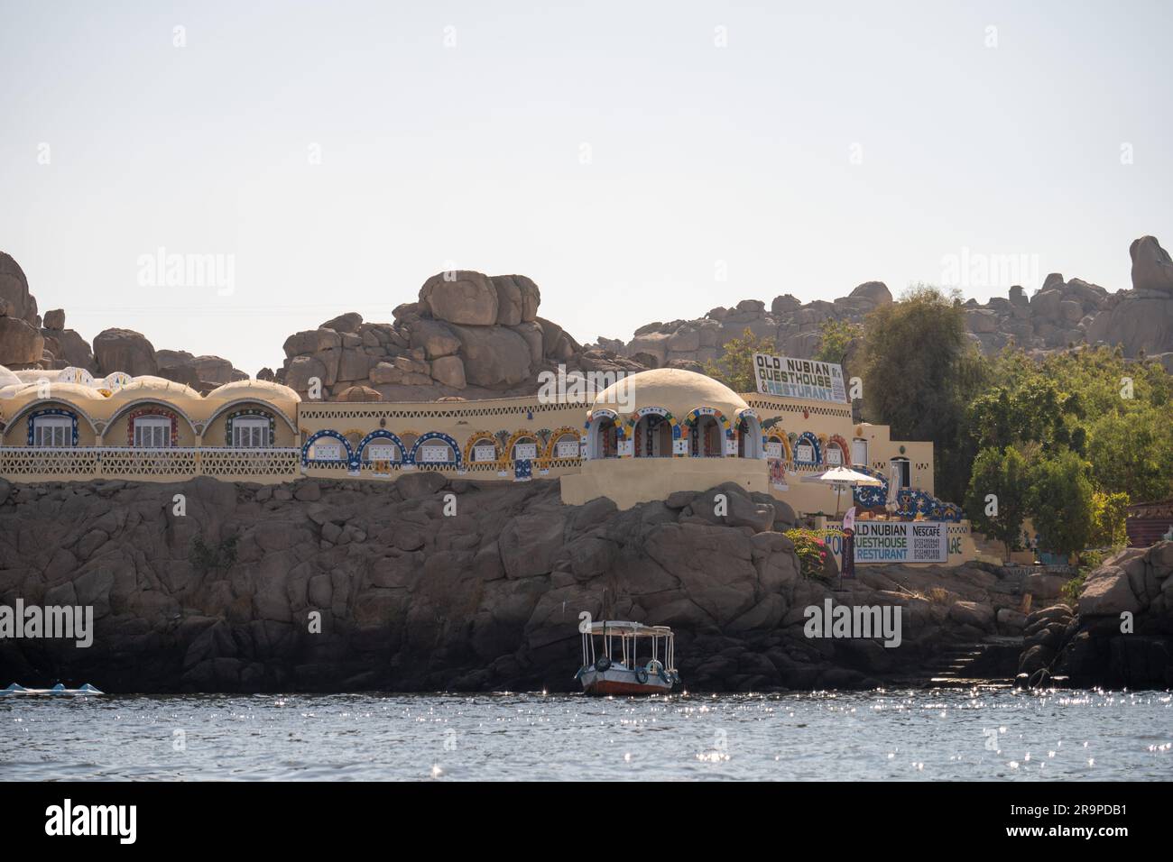 Lakeside Nubian Restaurant in Egypt Stock Photo - Alamy