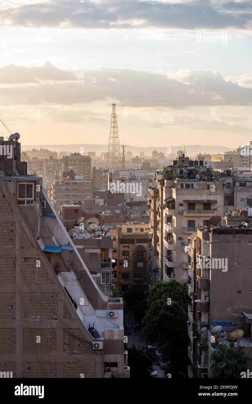 Apartment Buildings in Cairo during Sunset Stock Photo - Alamy