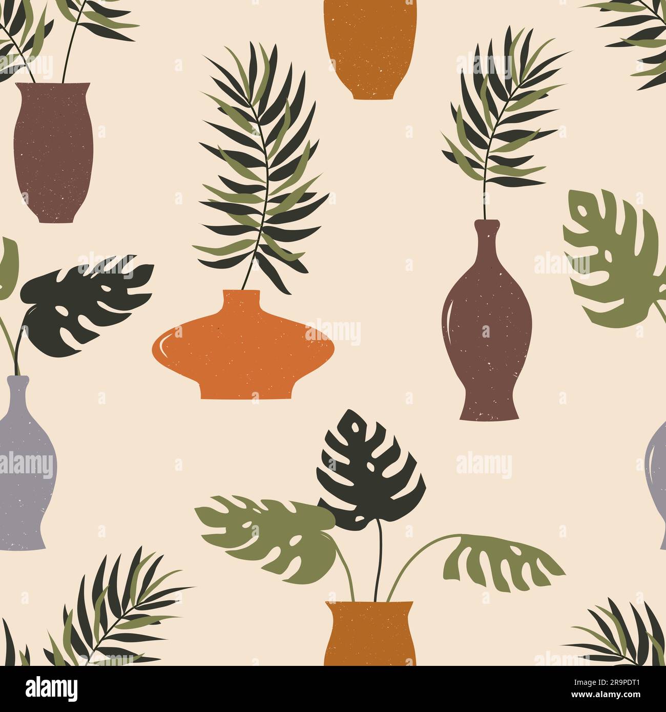 Palms in pots Stock Vector Images - Alamy