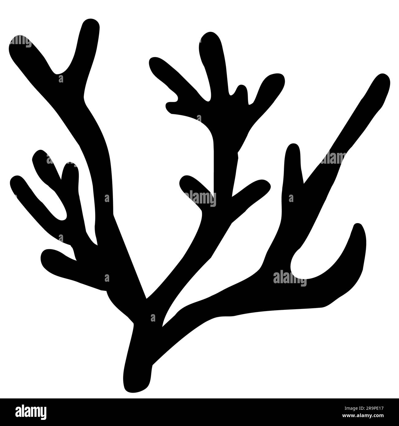 Seaweed icon. Aquarium plant underwater sign. Coral symbol. Sea corals ...