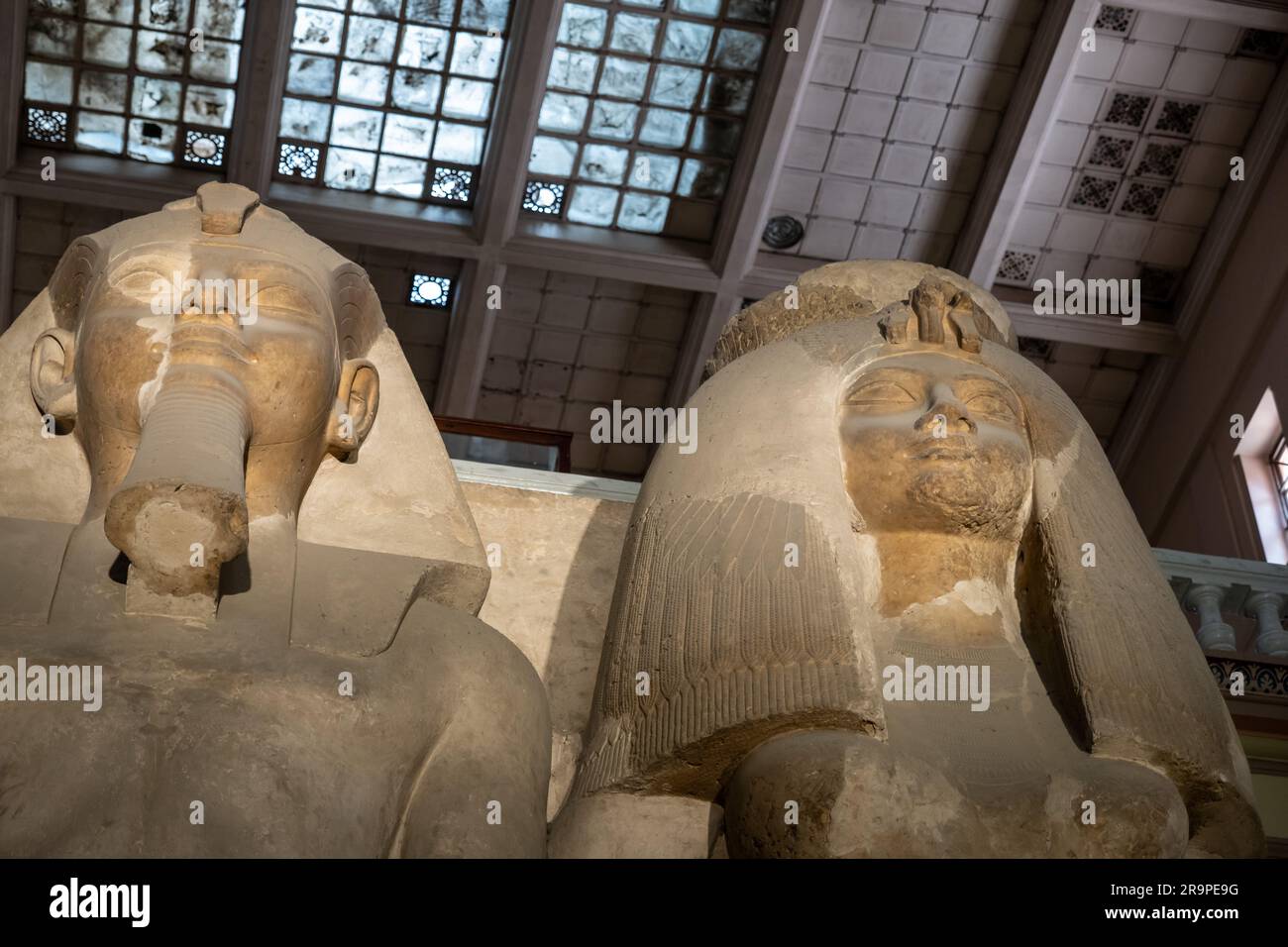 Head Statue of Ramses II and his wife in Egypt Stock Photo - Alamy