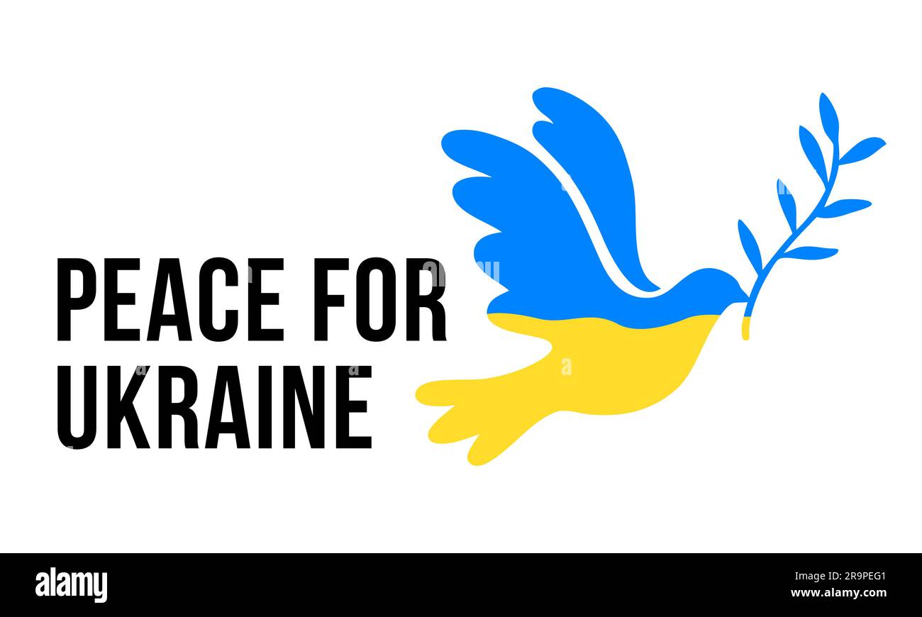 Vector illustration of Blue and Yellow flying bird dove as a symbol ...