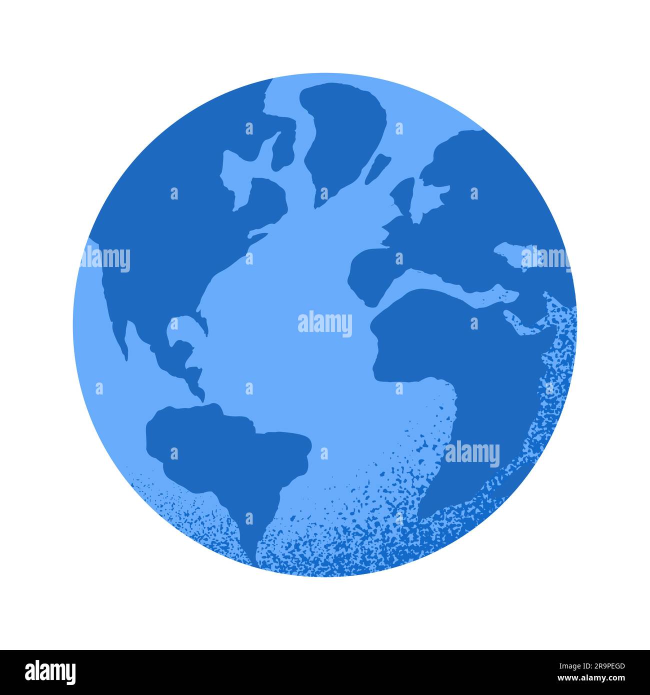Vector illustration of Earth globe isolated on white background. Planet ...