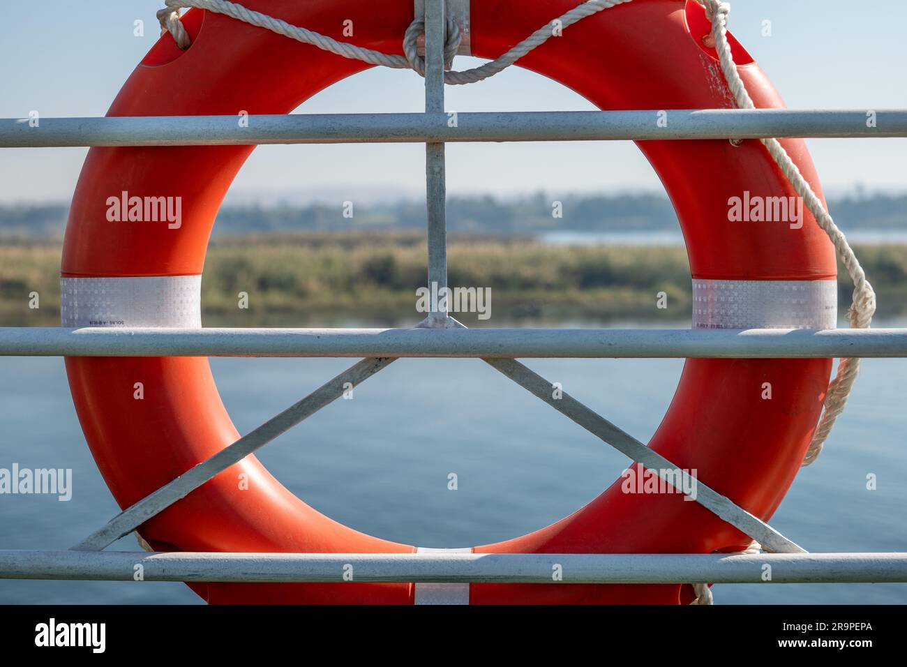 Life Preserver on a Cruise boat Stock Photo - Alamy