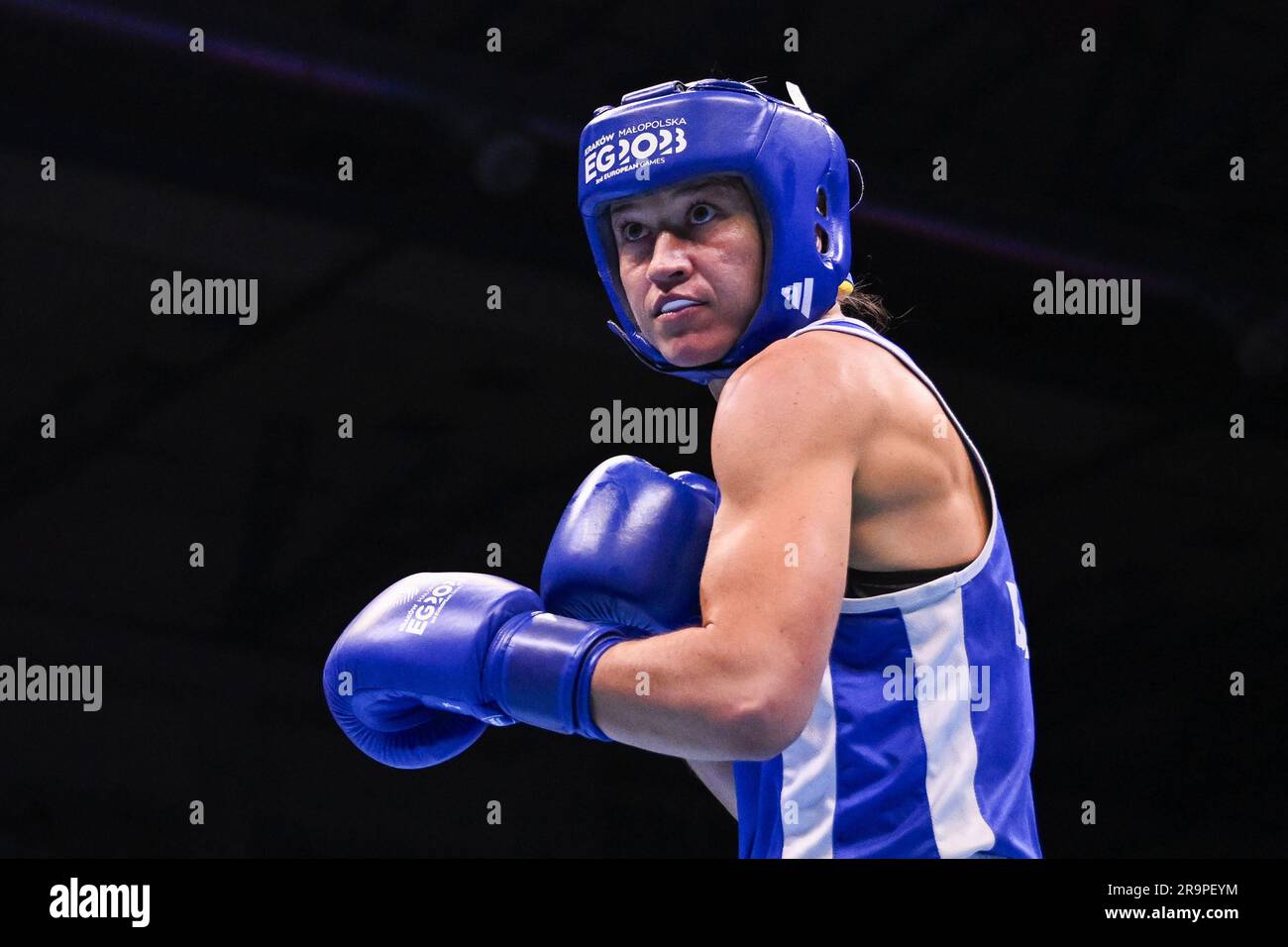 Krakow, Poland. 28th June, 2023. Belgian Boxer Athlete Oshin Derieuw ...