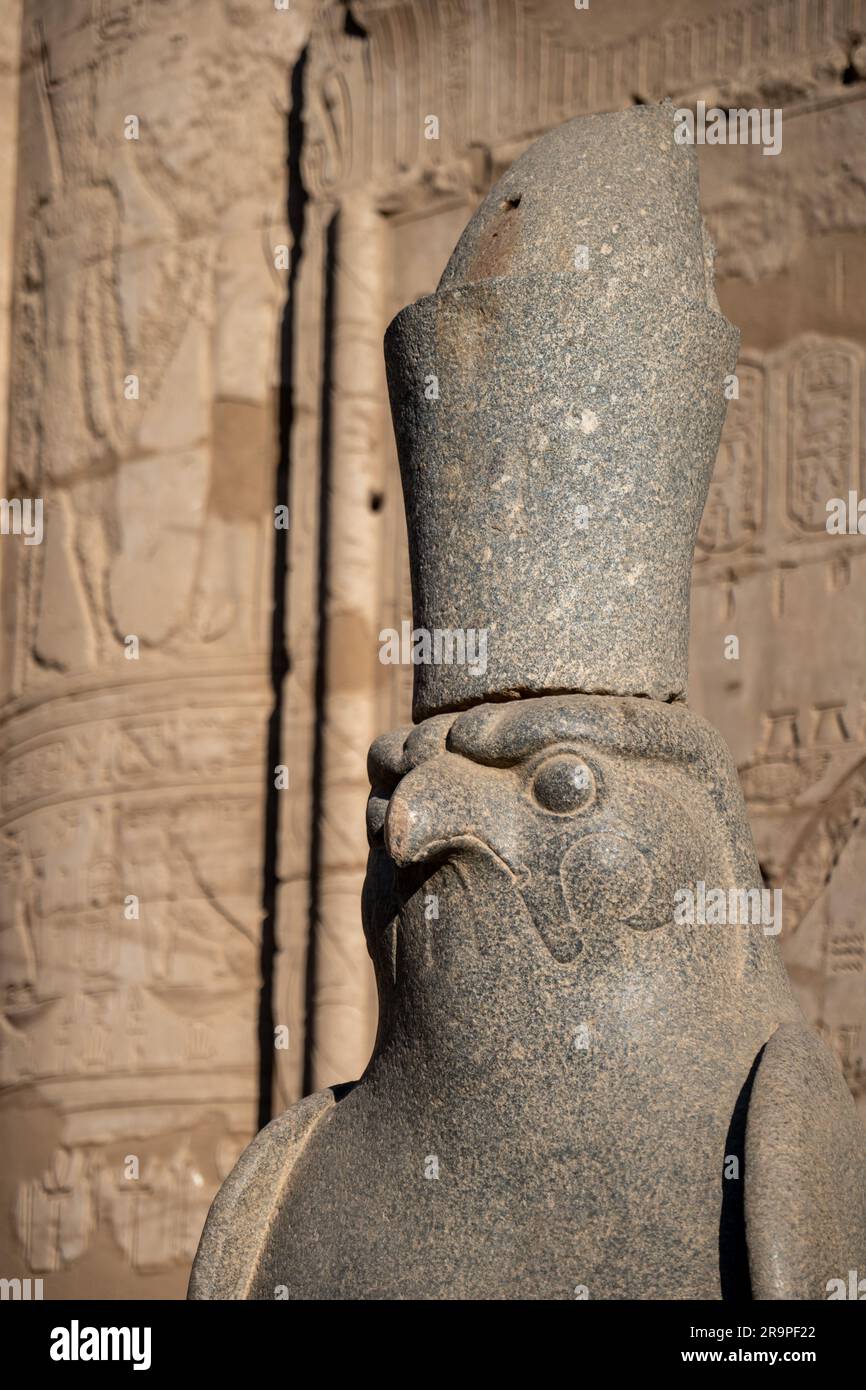 Horus Falcon God Statue in Egypt Stock Photo - Alamy