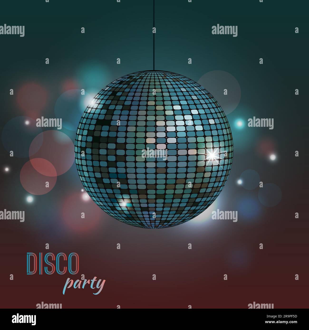 Vector colorful illustration of disco ball Stock Vector Image & Art - Alamy