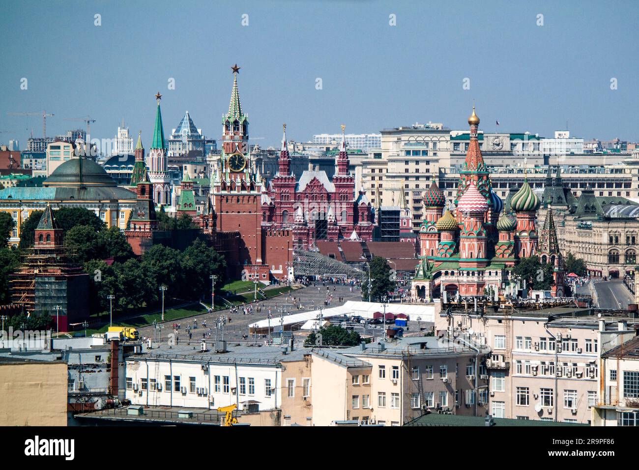 An areal view of the Red Square in central Moscow, Russia Stock Photo ...