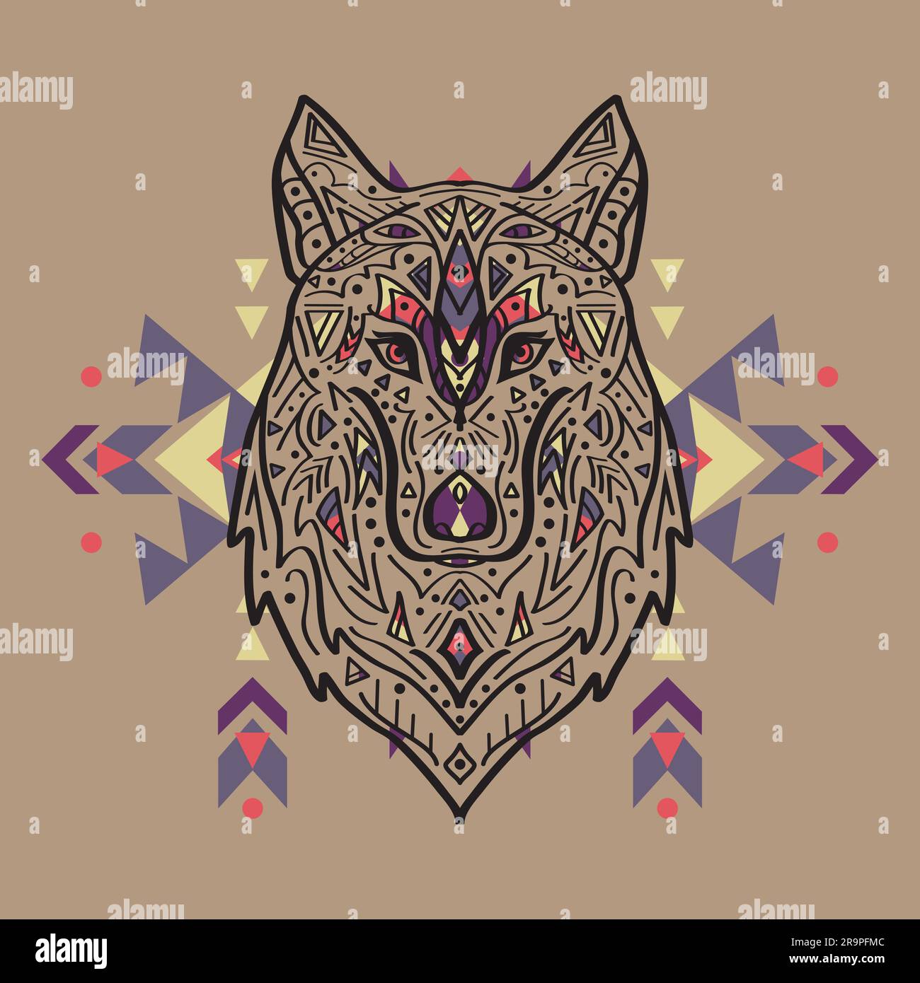 Native American Tribal Wolf Tattoos