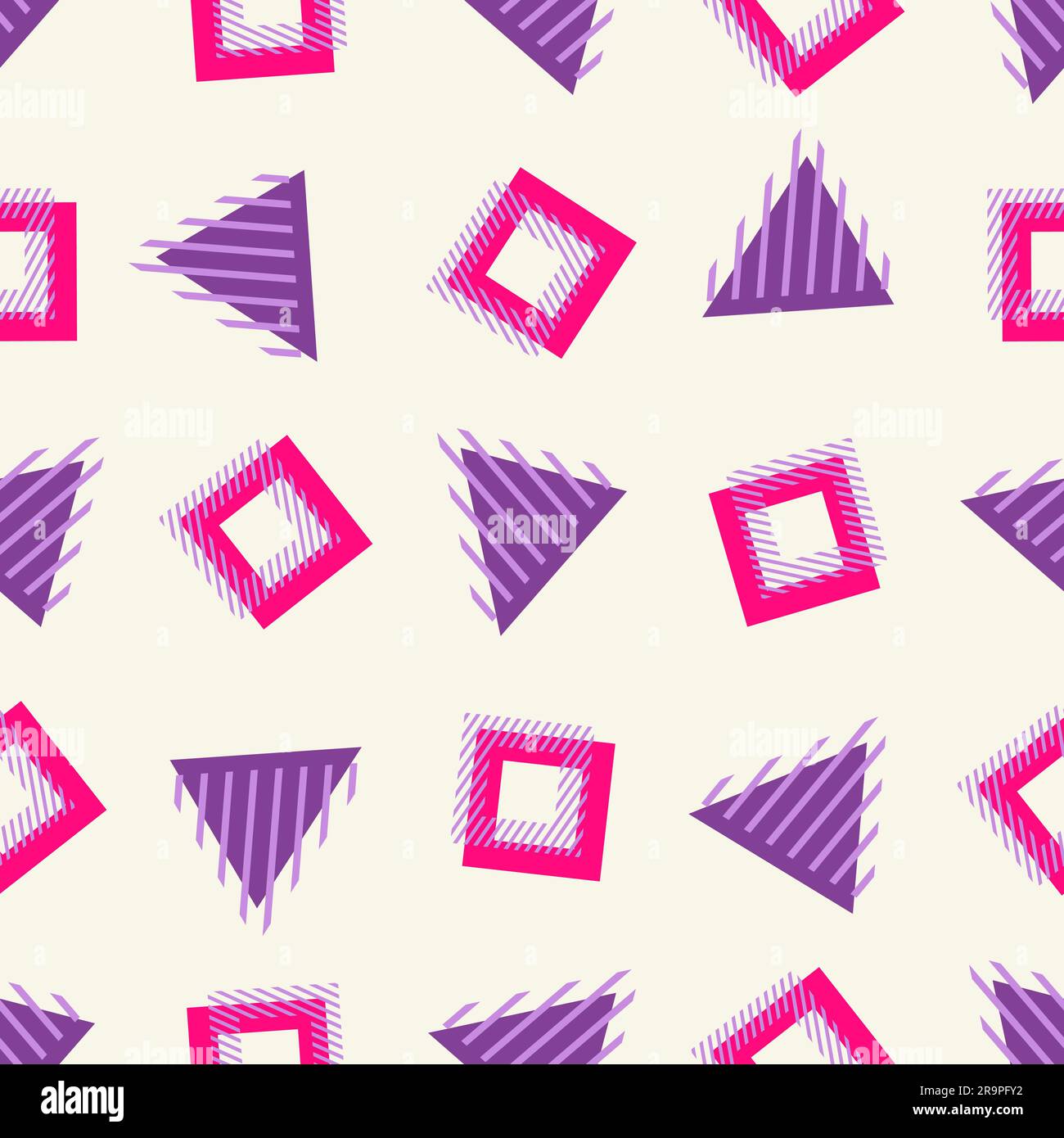 Vector seamless retro comic memphis pattern with geometric elements ...