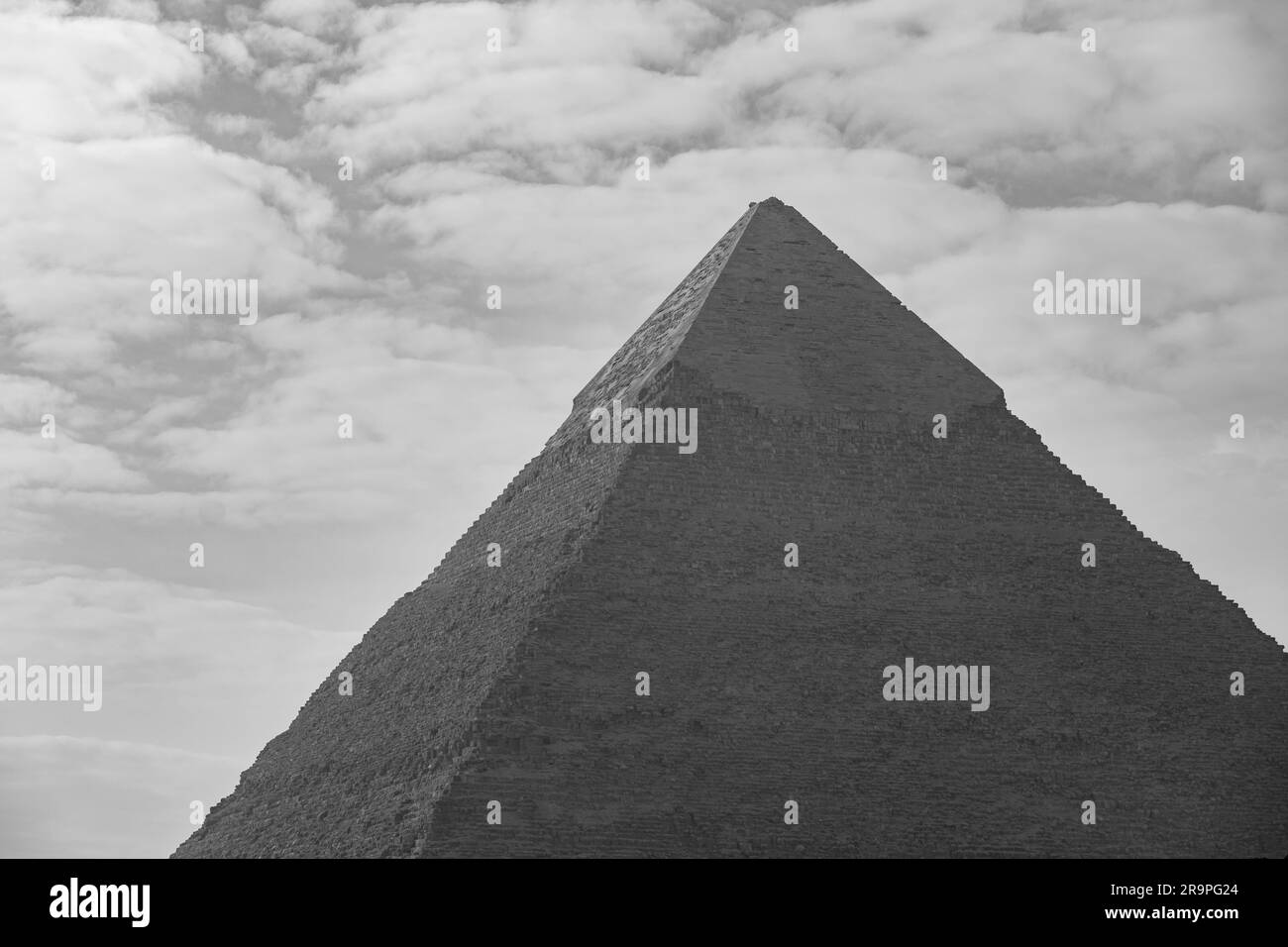 The Great Pyramid of Giza in Cairo in Black and White Stock Photo - Alamy