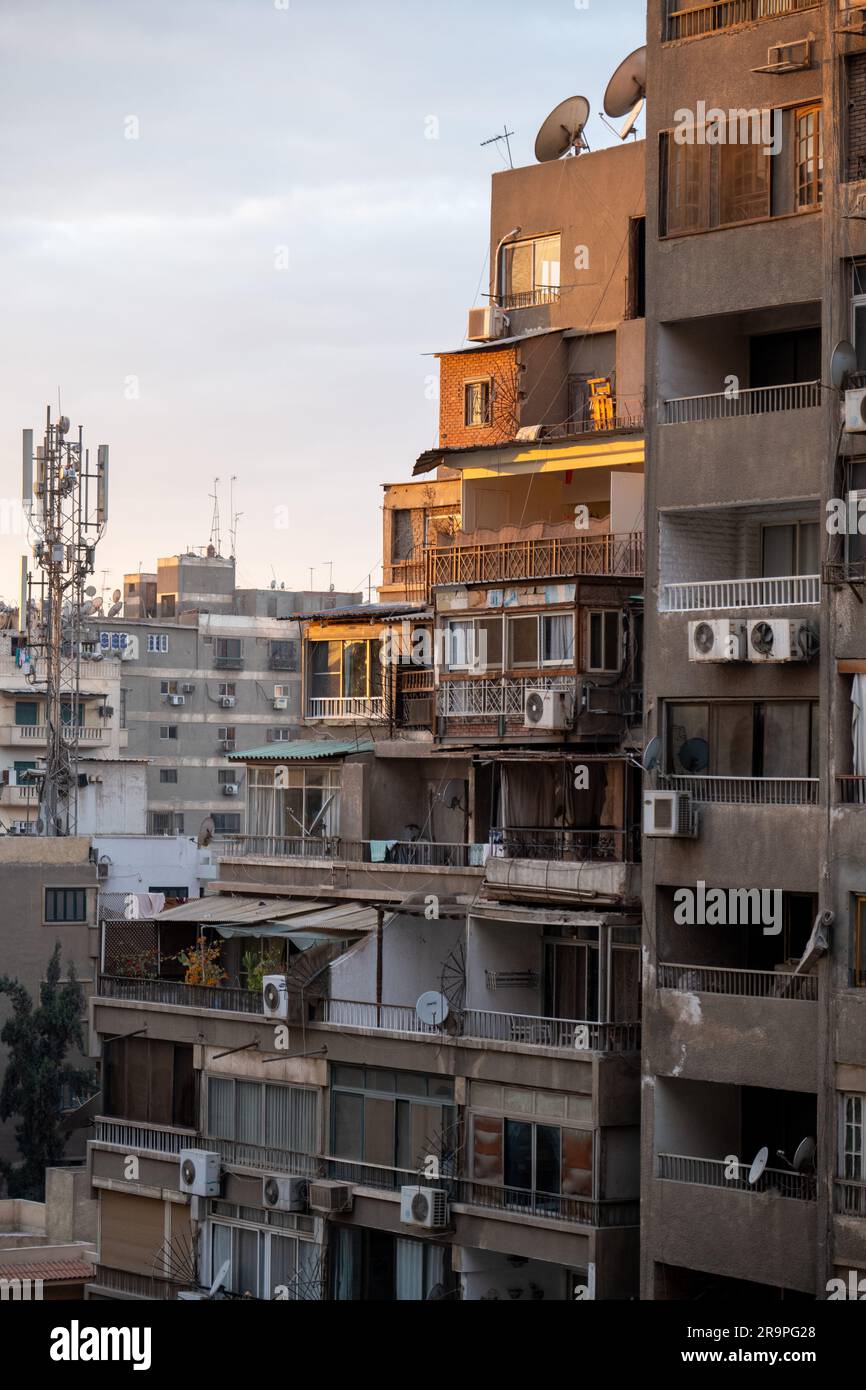 Large Apartment Buildings in Cairo Stock Photo - Alamy