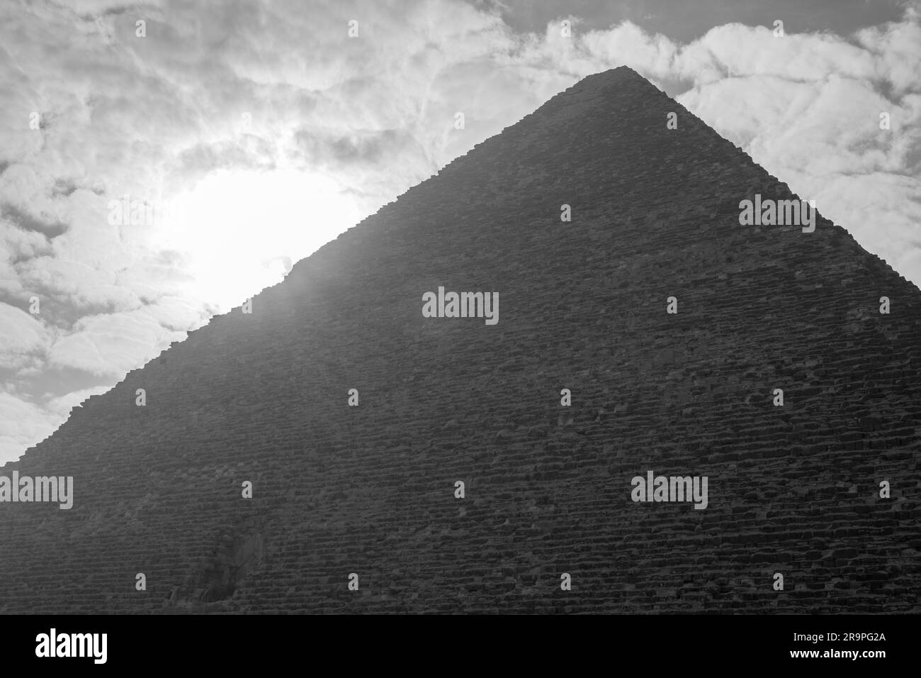 The Great Pyramid of Giza in Cairo in Black and White Stock Photo - Alamy