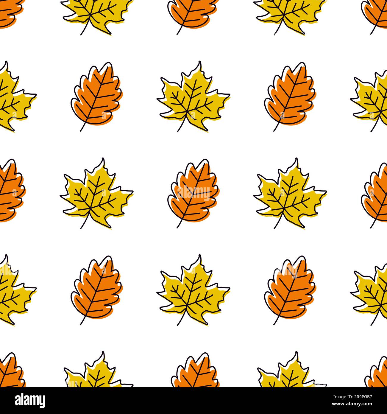 Doodle leaves Stock Vector Images - Alamy