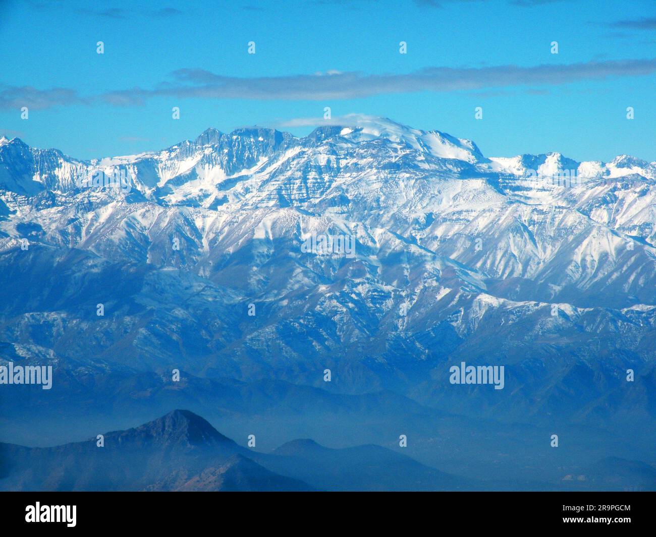 Aerial view of the Andes Mountains, Santiago, Chile Stock Photo - Alamy