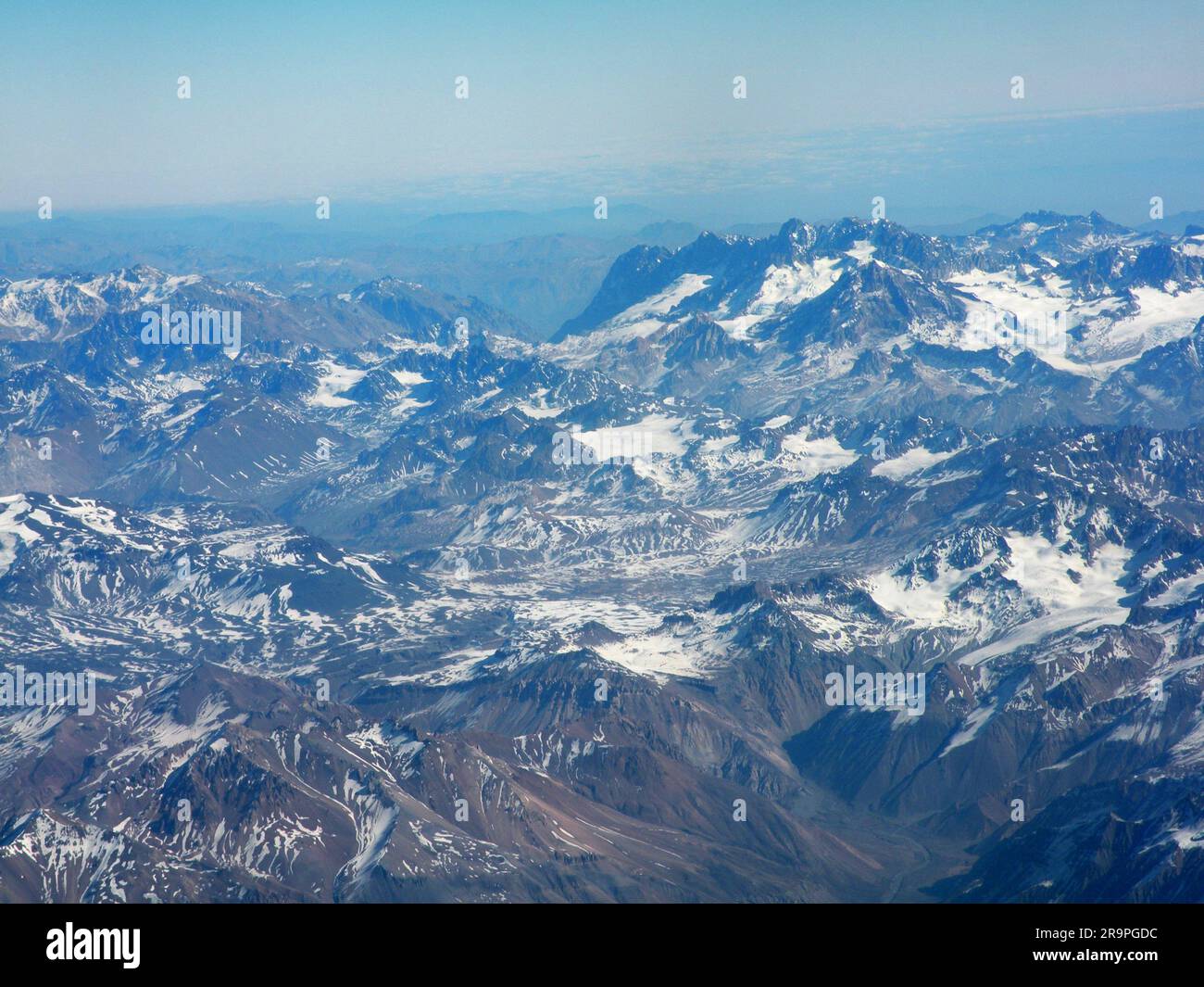 Aerial view of the Andes Mountains, Santiago, Chile Stock Photo - Alamy