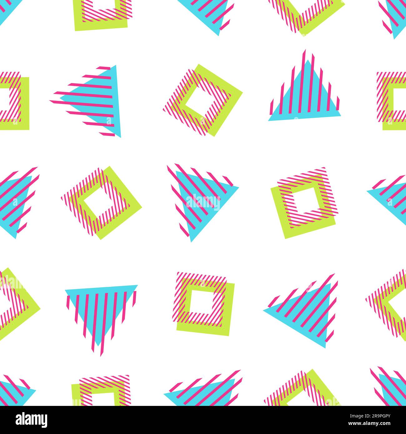Vector seamless retro comic memphis pattern with geometric elements ...