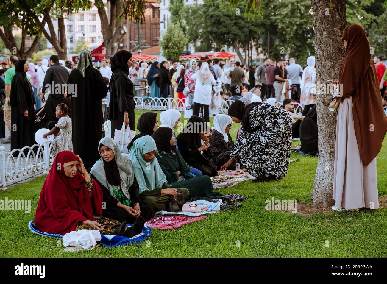 Istanbul, Turkey. 28th June, 2023. Muslim prepare for prayers during ...