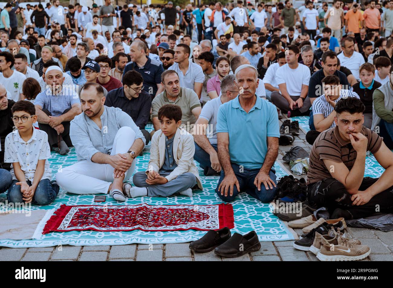 Istanbul, Turkey. 28th June, 2023. Muslim prepare for prayers during ...