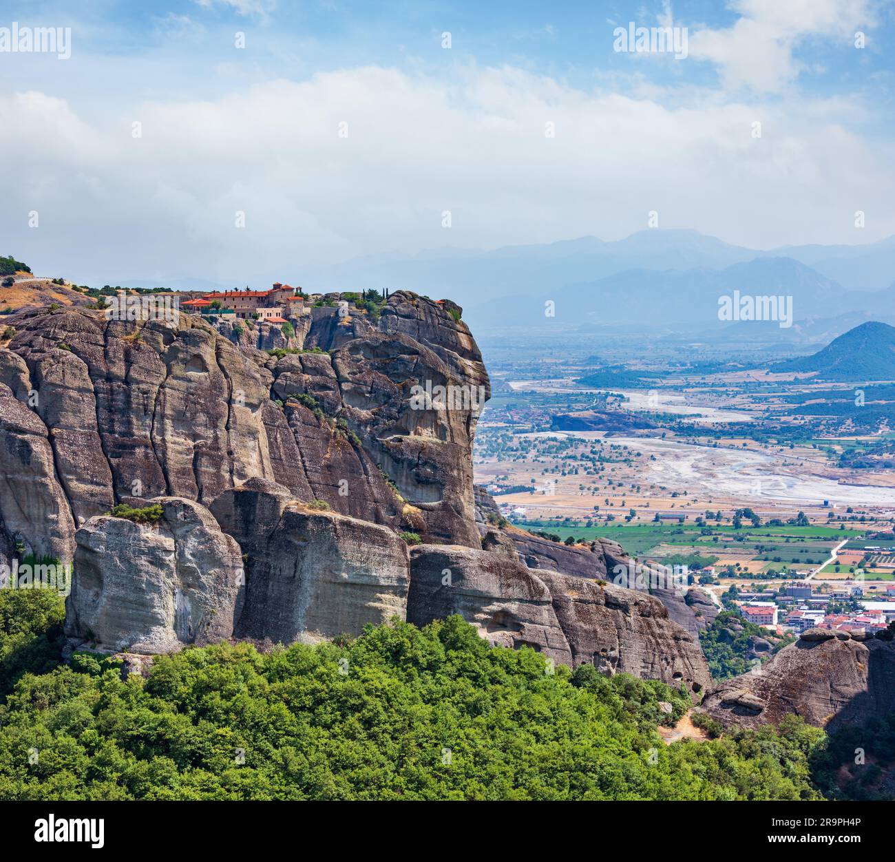 Summer Meteora - important rocky Christianity religious monasteries ...