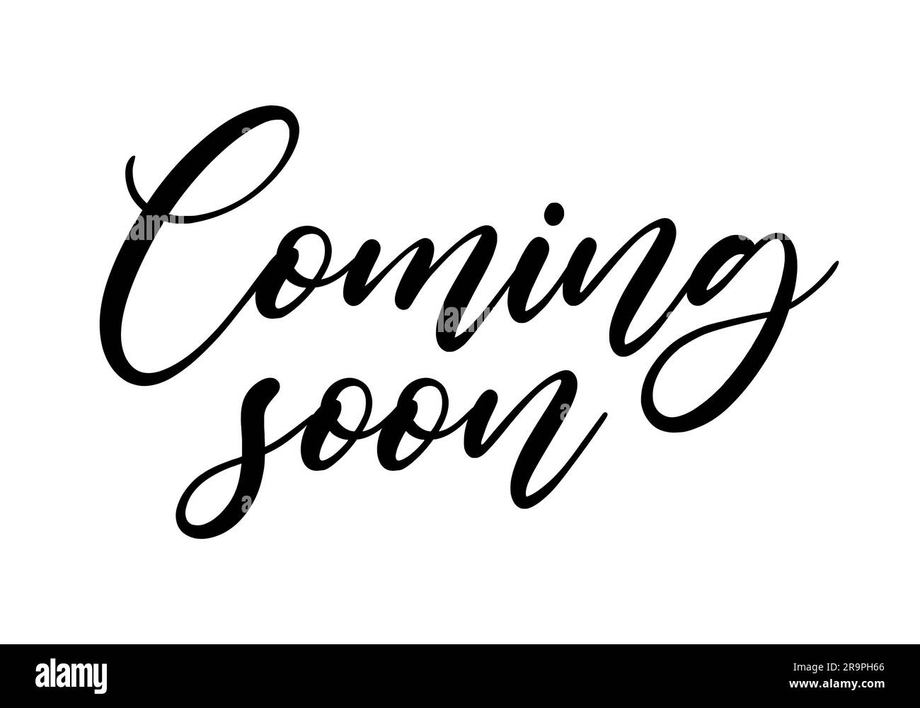 Vector handwritten brush lettering Coming Soon. Modern calligraphy for ...