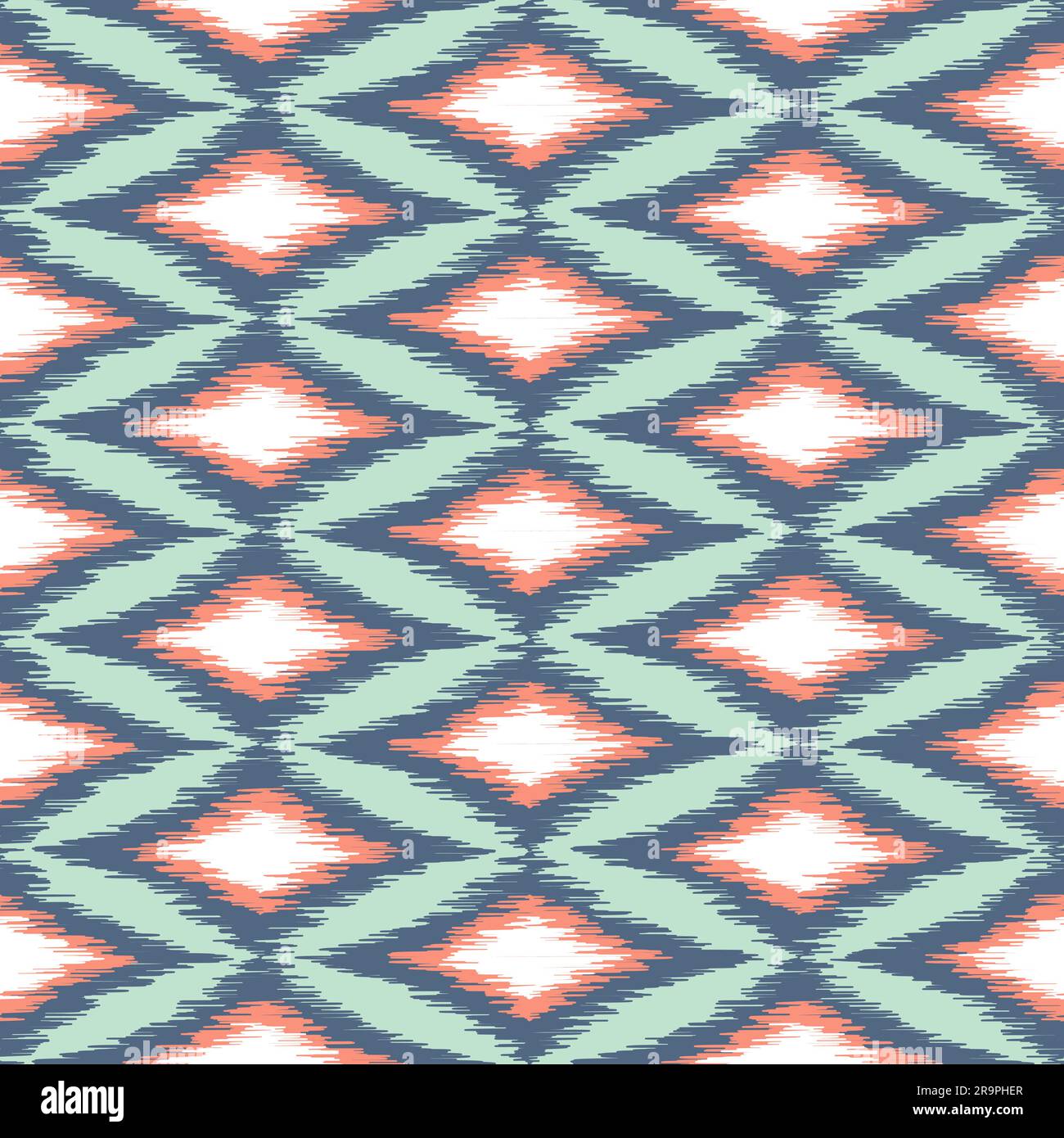 Vector seamless ikat ethnic pattern Stock Vector Image & Art - Alamy