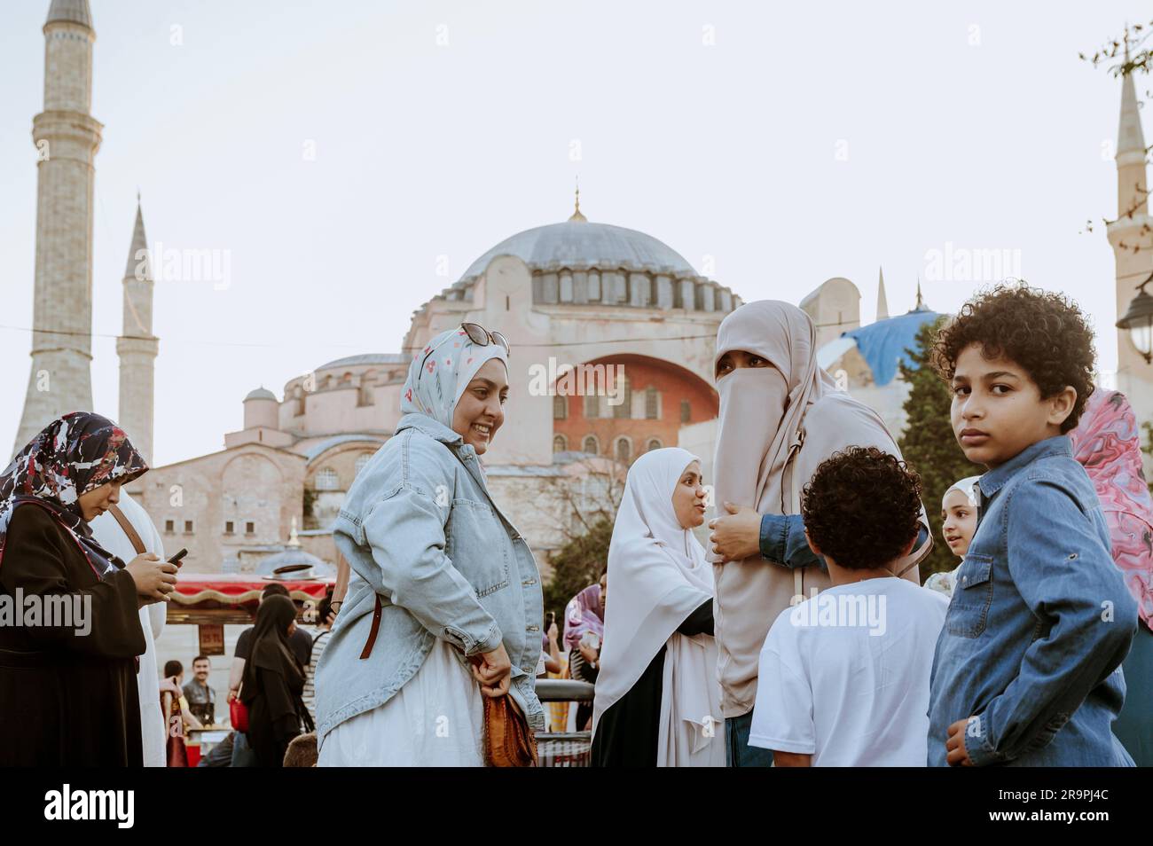 Istanbul, Turkey. 28th June, 2023. Women and children seen in front of ...