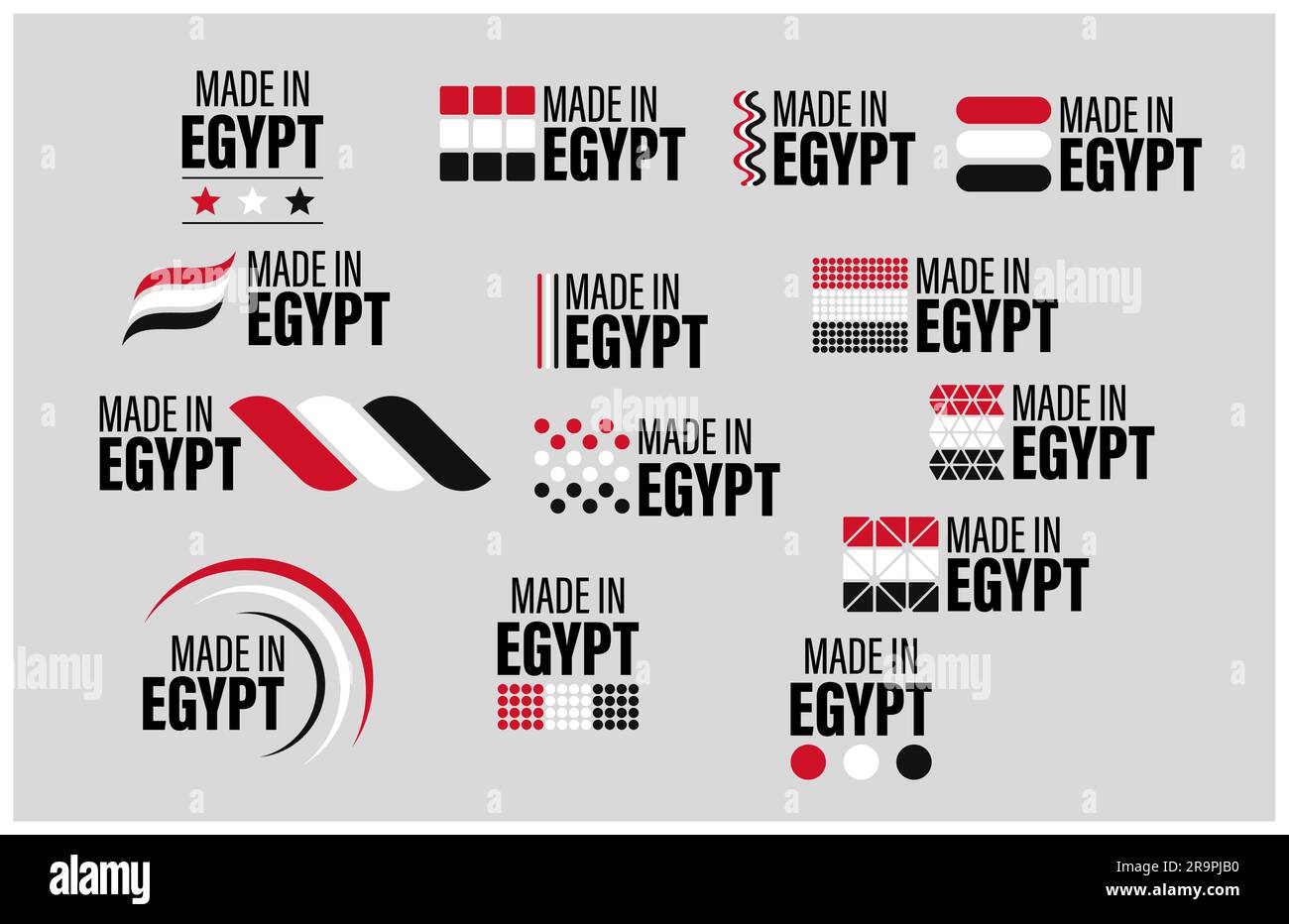 Made in Egypt graphic and label set. Element of impact for the use you ...