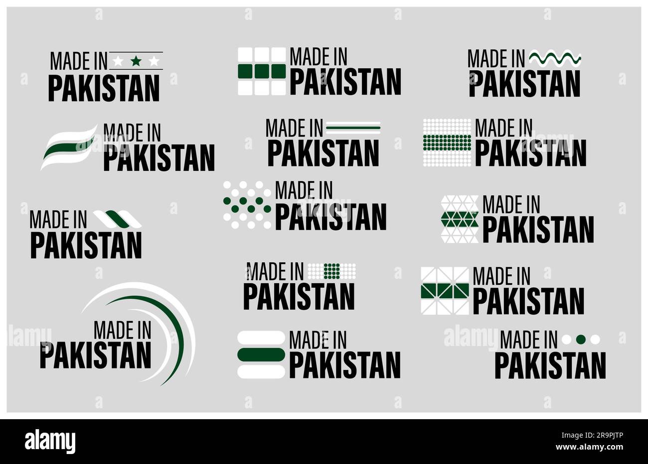 Made in Pakistan graphic and label set. Element of impact for the use ...
