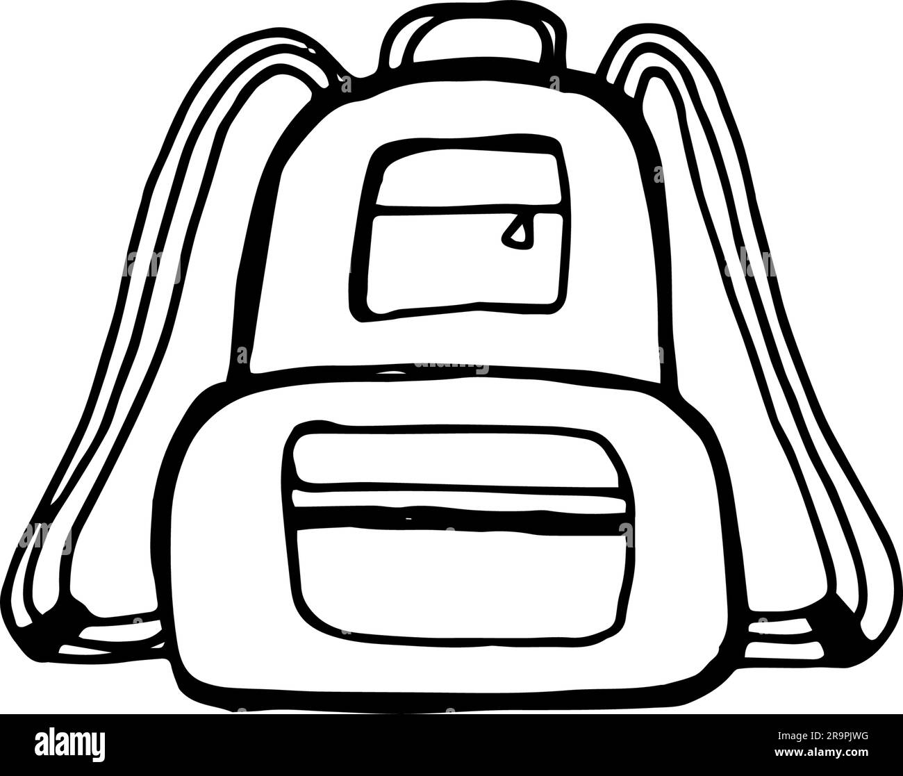 Backpack vector sketch icon isolated on background. Hand drawn Backpack ...