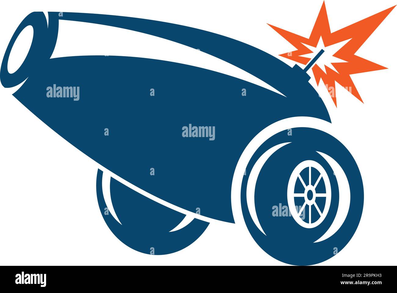 Fire cannon icon logo design illustration Stock Vector Image & Art - Alamy