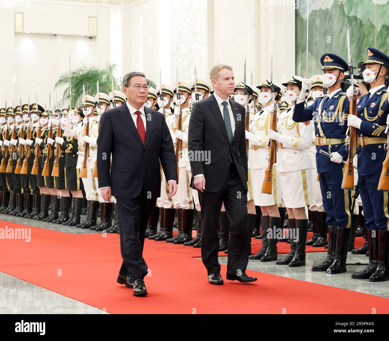 Beijing, China. 28th June, 2023. Chinese Premier Li Qiang holds a ...