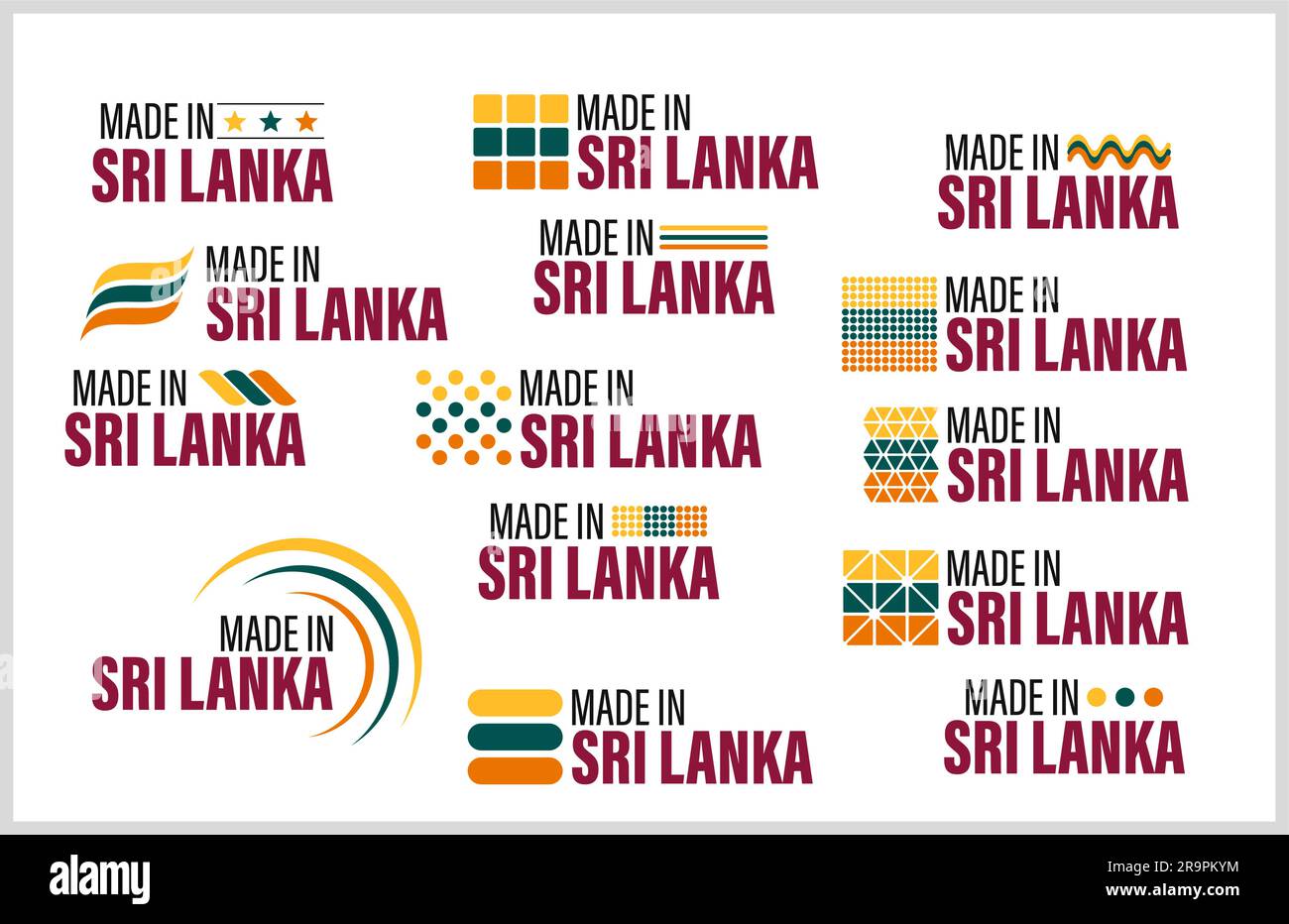 Made in sri lanka label Stock Vector Images - Alamy