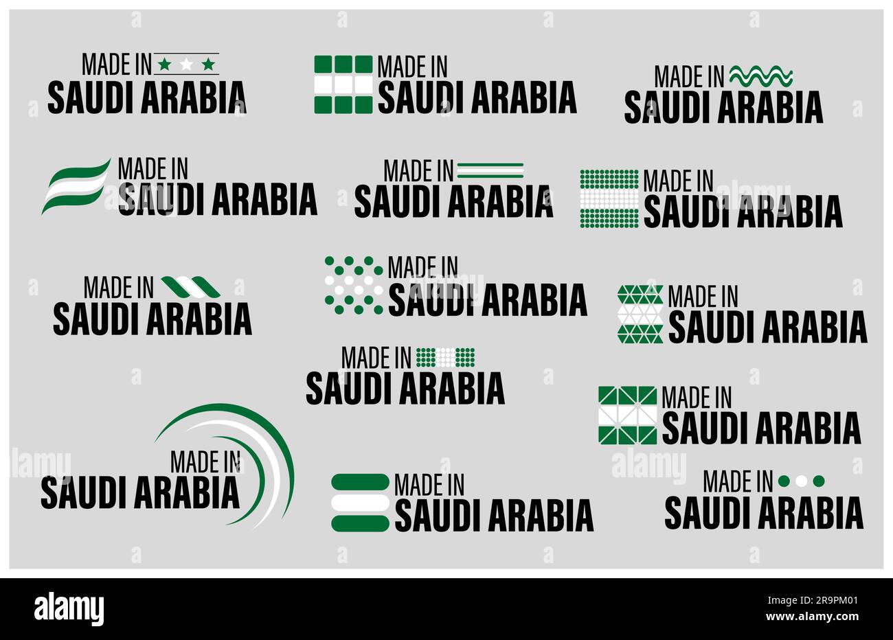 Made in SaudiArabia graphic and label set. Element of impact for the ...