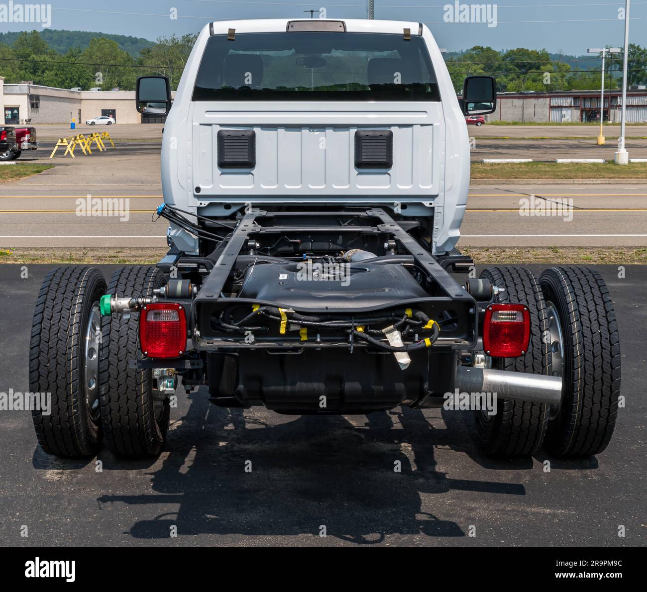 A Dodge Ram 3500 Heavy Duty Chassis Cab Pick Up Truck For Sale At A Dealership In Warren