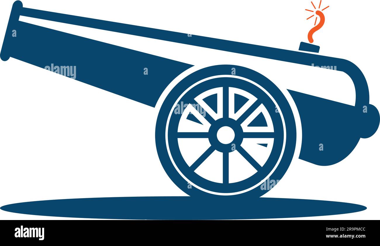 Fire cannon icon logo design illustration Stock Vector Image & Art - Alamy