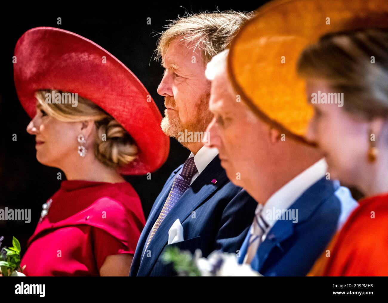 22-06-2023 Belgium Queen Maxima and King Willem-Alexander, with Queen Mathilde and King Filip ...